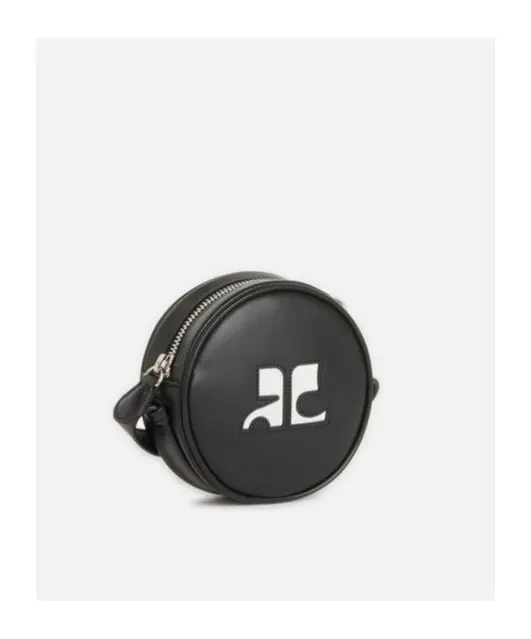 COURREGES Courrèges Logo Patch Zip-up Mini Crossbody Bag