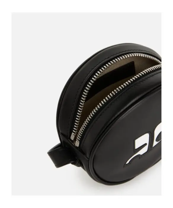 COURREGES Courrèges Logo Patch Zip-up Mini Crossbody Bag