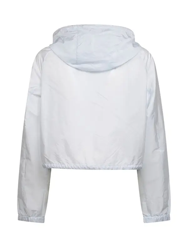 Prada Zip-up Hooded Jacket With Drawstring Hem