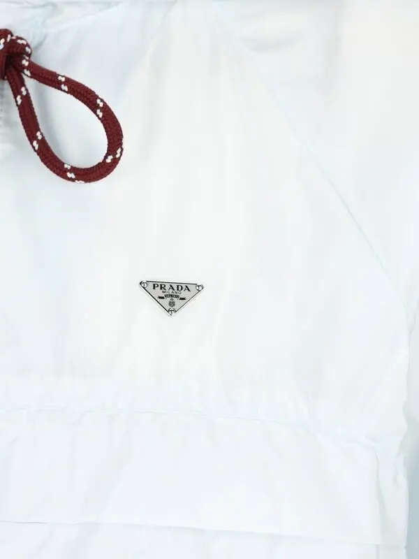 Prada Zip-up Hooded Jacket With Drawstring Hem