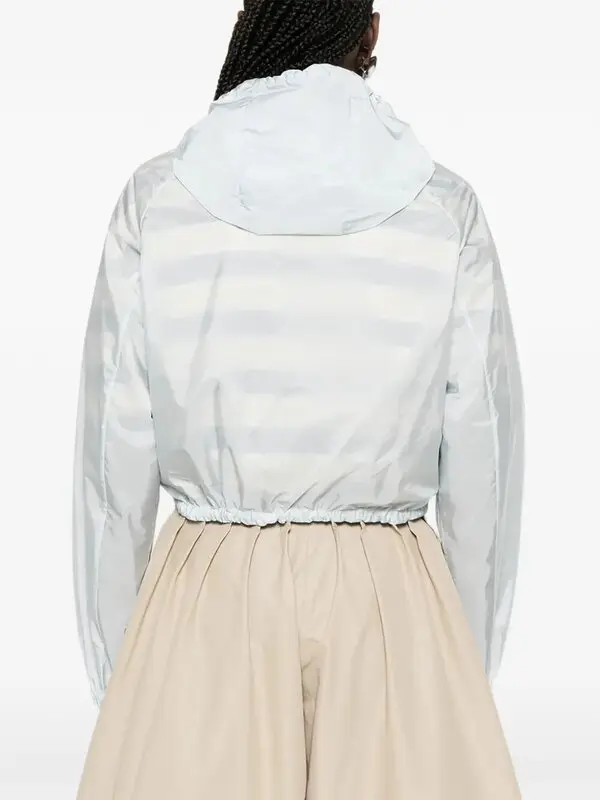 Prada Zip-up Hooded Jacket With Drawstring Hem