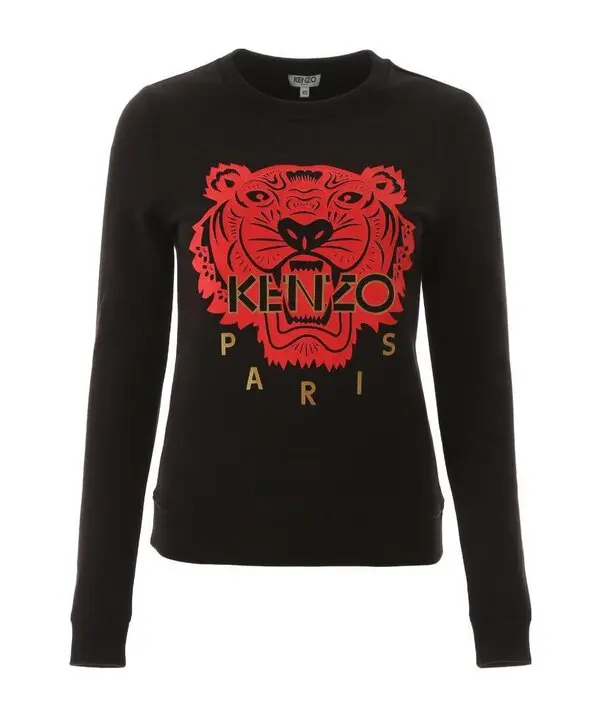 Kenzo Tiger Head Crewneck Sweatshirt - Black