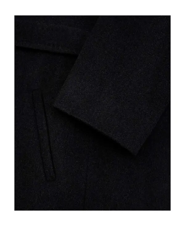Max Mara Hooded Long-sleeved Coat With Waist Straps - Black