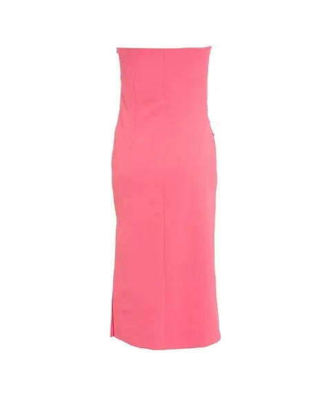 KAOS Strapless Pleated Draped Midi Dress