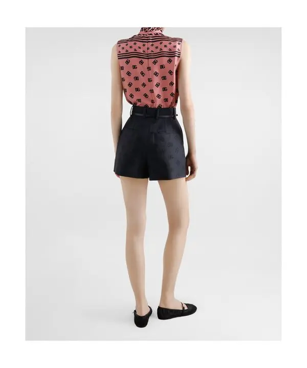 Dolce & Gabbana Sleeveless Logo Print Blouse