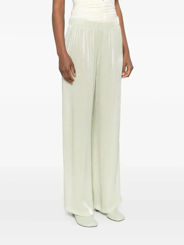 Simkhai Georgette Straight-leg Trousers - Light Green