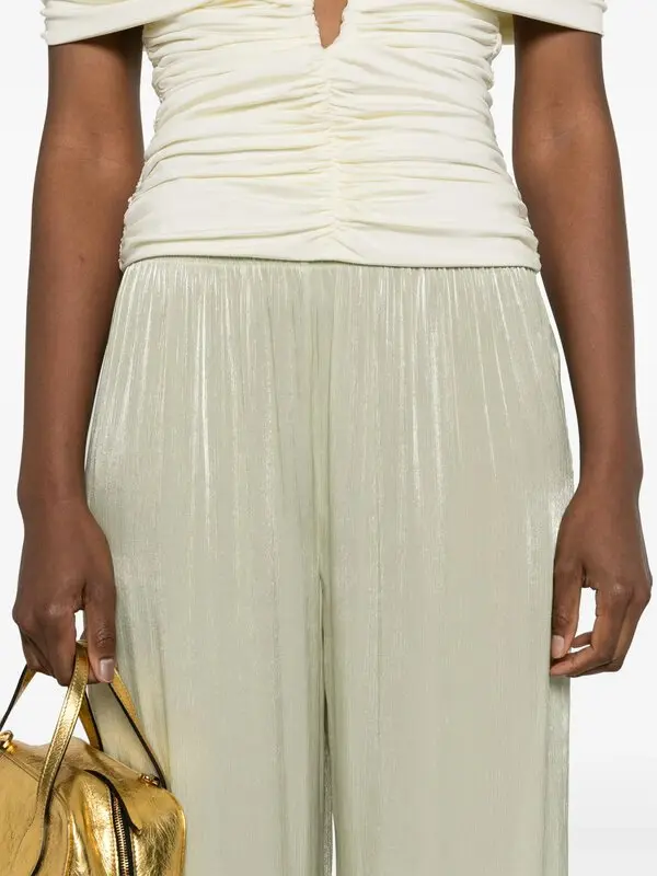 Simkhai Georgette Straight-leg Trousers - Light Green