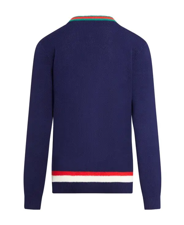 Gucci Contrast Striped Knitted Cardigan