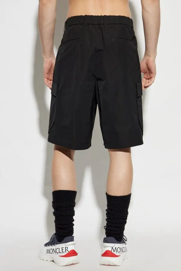 Moncler Logo Patch Cargo Shorts