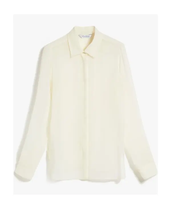 Max Mara Long-sleeved Shirt With Classic Collar