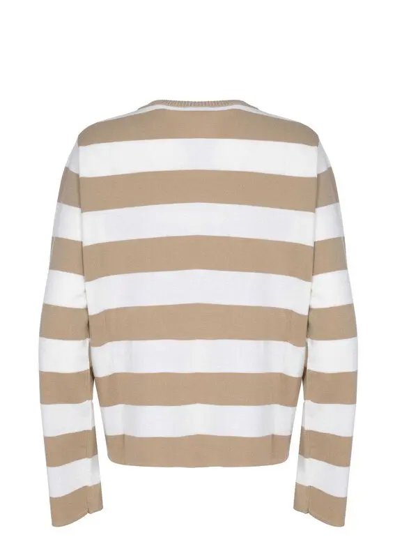 Max Mara Viterbo Striped Crewneck Jumper - Sand