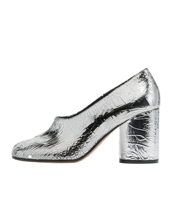 MAISON MARGIELA Tabi Broken Mirror Pumps - Silver