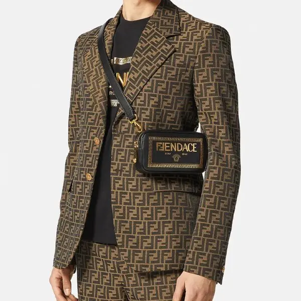 Versace Zipper Shoulder Bag