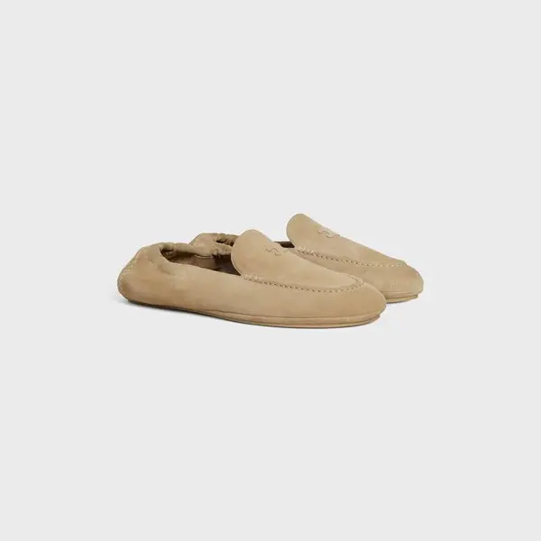 Celine Suede Calfskin Loafer Adam - Beige