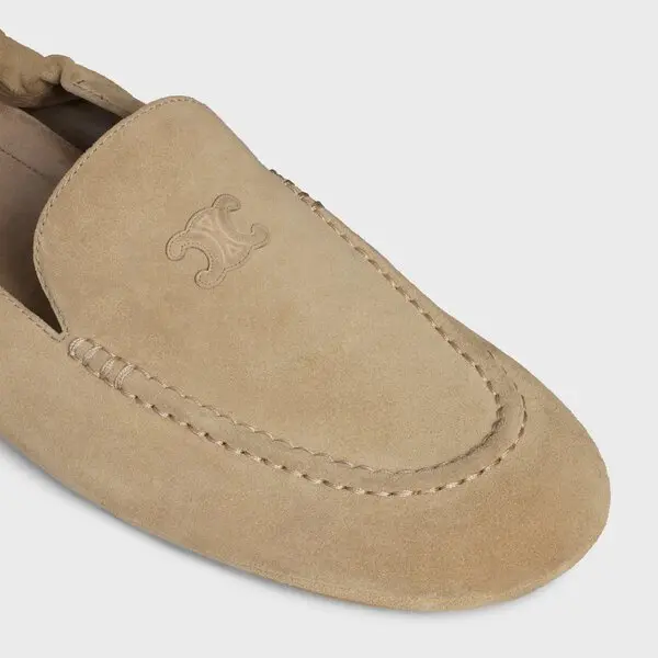 Celine Suede Calfskin Loafer Adam - Beige