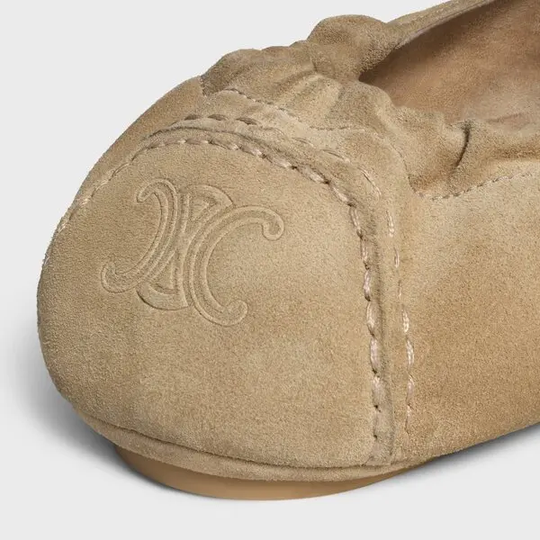 Celine Suede Calfskin Loafer Adam - Beige