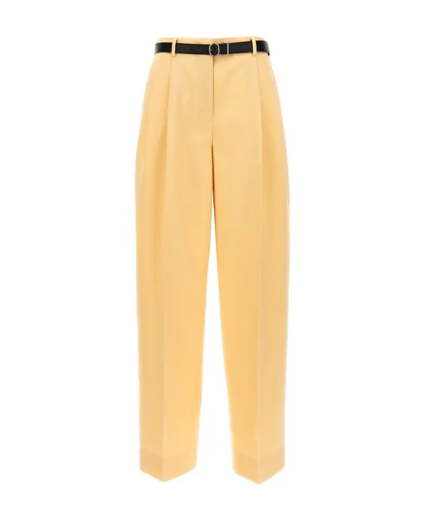 JIL SANDER Straight-leg Belted Trousers - Nude