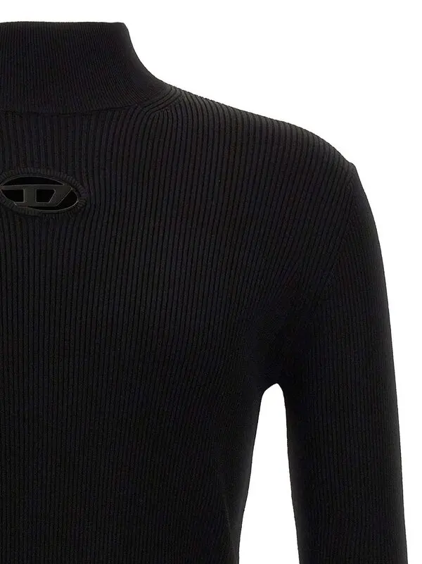DIESEL® K-zackary Mock-neck Jumper With Oval D Detail