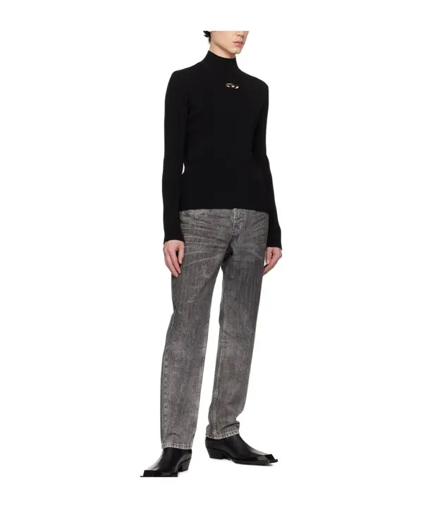 DIESEL® K-zackary Mock-neck Jumper With Oval D Detail