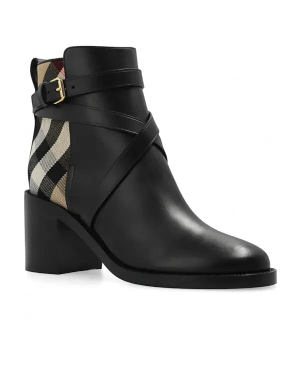 Burberry House Check Round-toe Boots