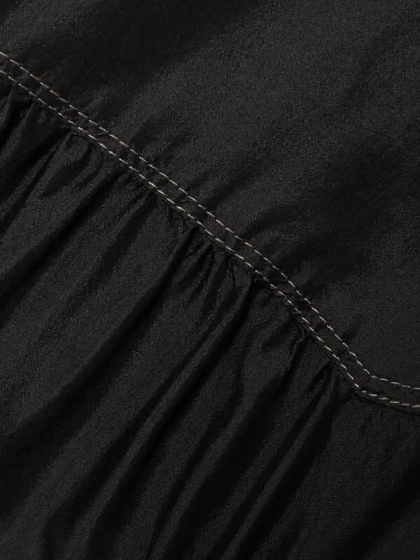 LEMAIRE Gathered Maxi Shirt Dress - Black