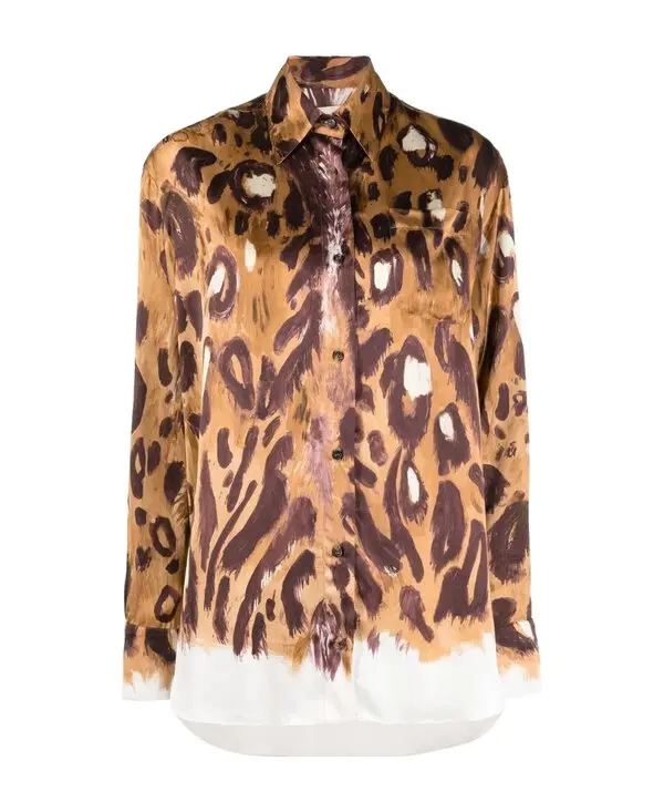 Marni Wild Bunch Printed Satin Long Shirt - Multicolor