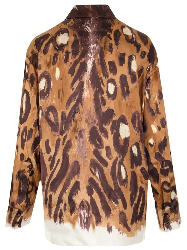 Marni Wild Bunch Printed Satin Long Shirt - No