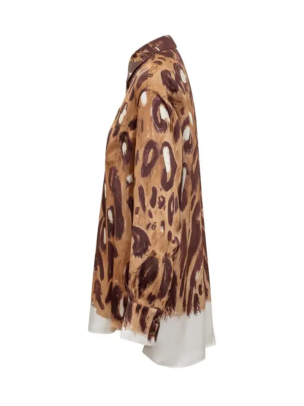 Marni Wild Bunch Printed Satin Long Shirt - No