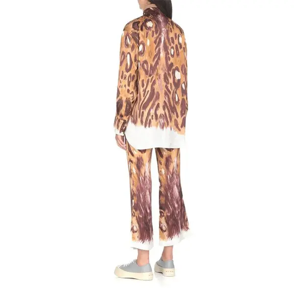 Marni Wild Bunch Printed Satin Long Shirt - No