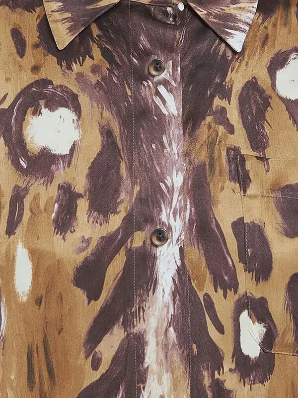 Marni Wild Bunch Printed Satin Long Shirt - No