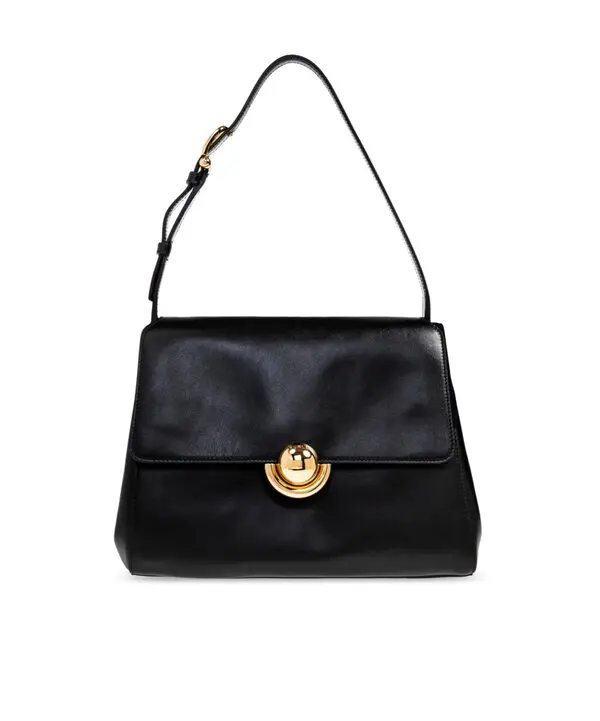 Furla Domus Small Logo Shoulder Bag - Black
