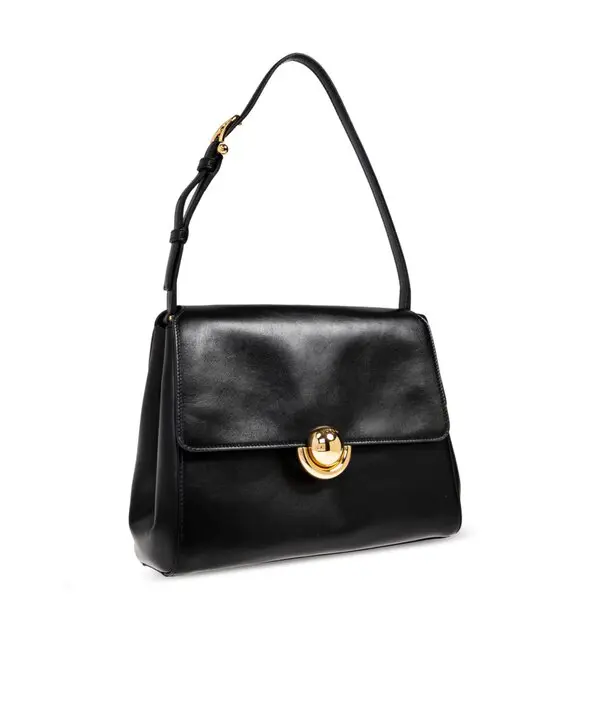 Furla Domus Small Logo Shoulder Bag - Black