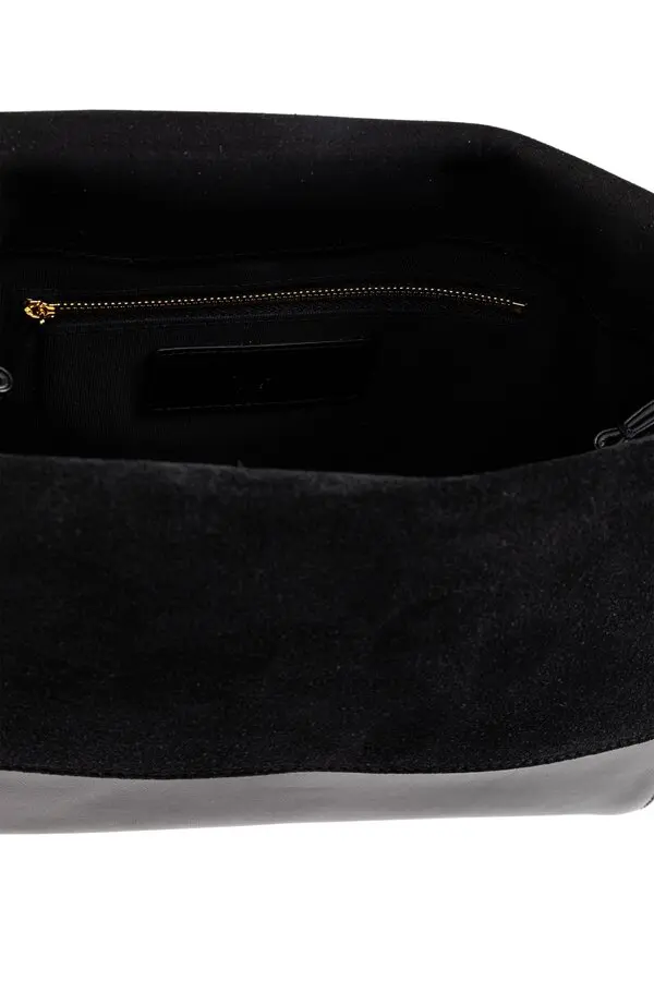Furla Domus Small Logo Shoulder Bag - Black