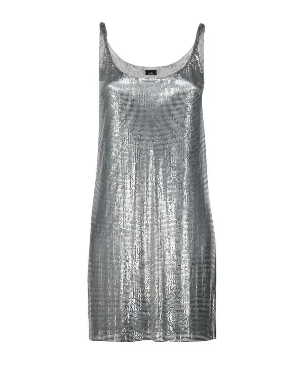 Rabanne Mesh Metallic Tank Top