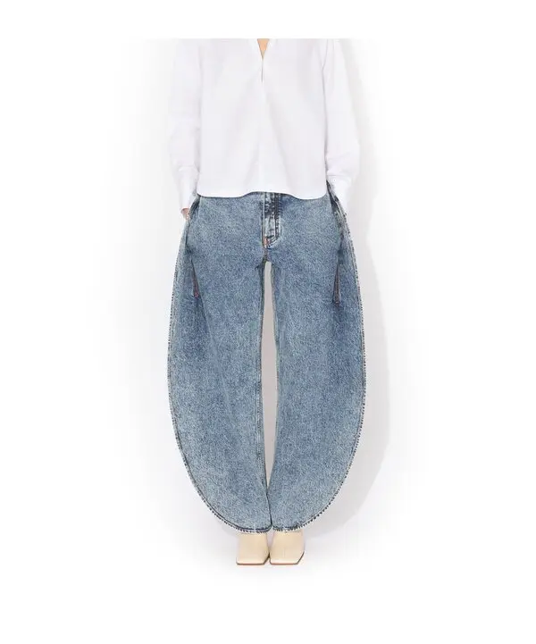 Alaïa Petal Denim Jeans - Blue