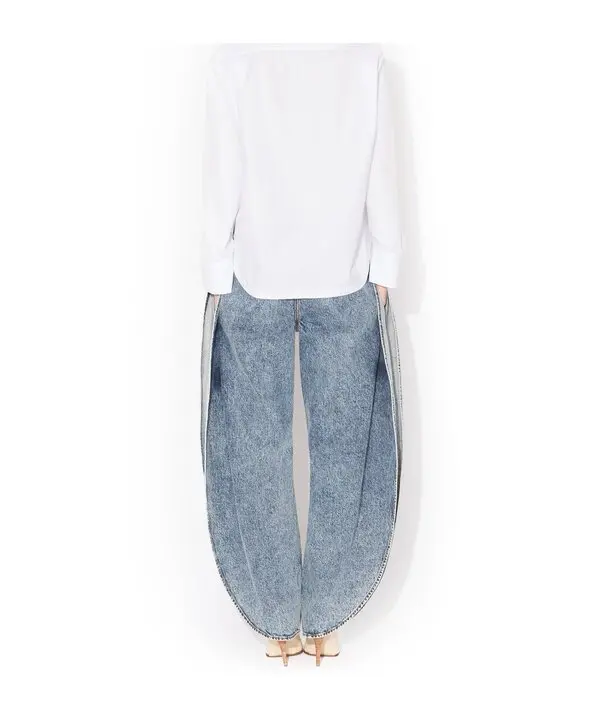 Alaïa Petal Denim Jeans - Blue