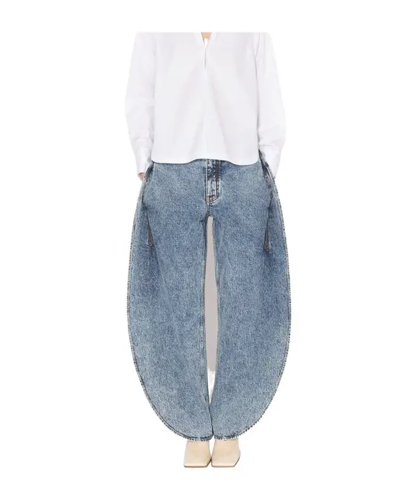 Alaïa Petal Denim Jeans - Blue