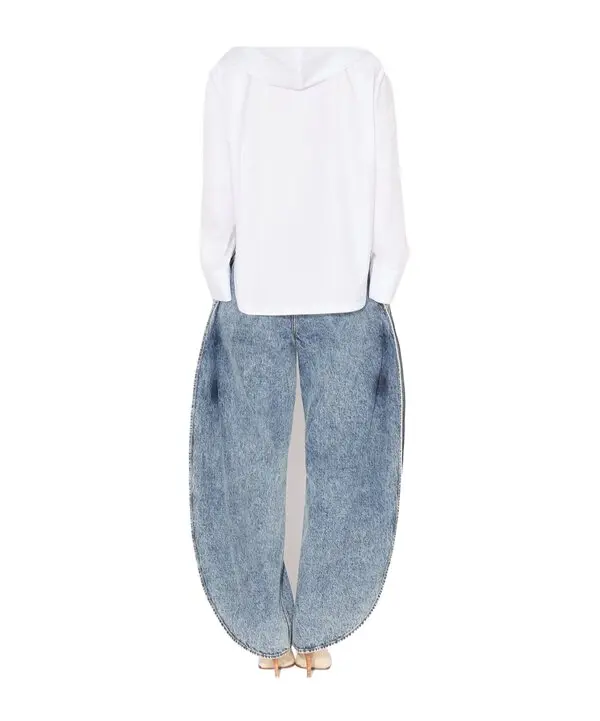 Alaïa Petal Denim Jeans - Blue