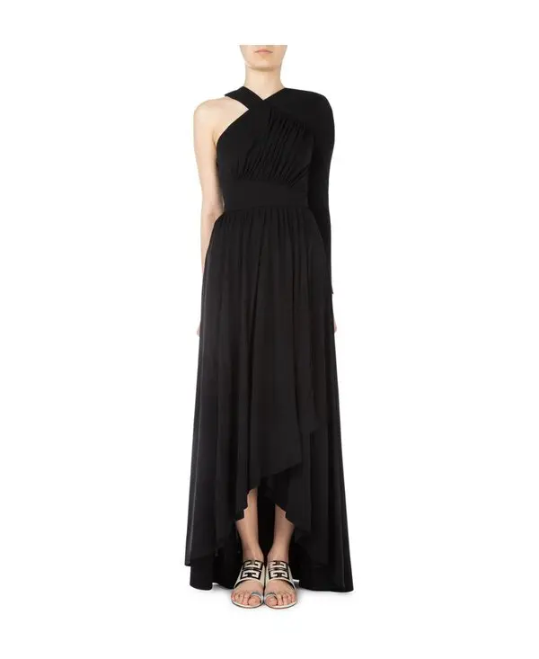 Givenchy Asymmetrical Maxi Gown With V-neck