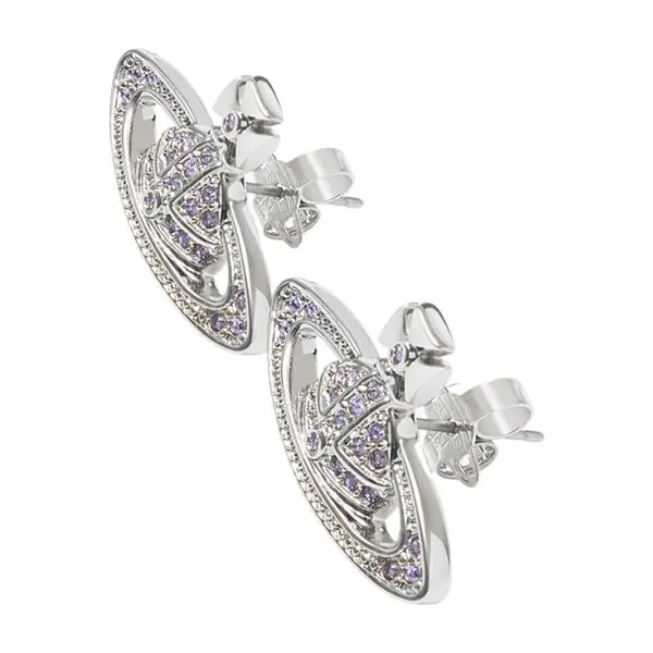 VIVIENNE WESTWOOD Orb Embellished Earrings - Gray