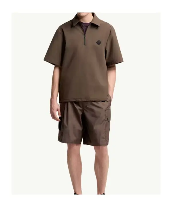Moncler Logo Patch Short-sleeve Polo Shirt - Green