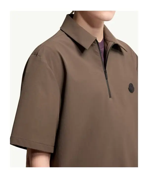 Moncler Logo Patch Short-sleeve Polo Shirt - Green