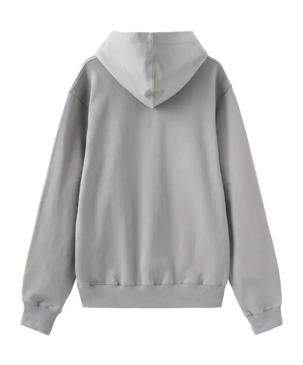 Marissa Chiara Long-sleeved Sweatshirt With Drawstring Hood - Grey