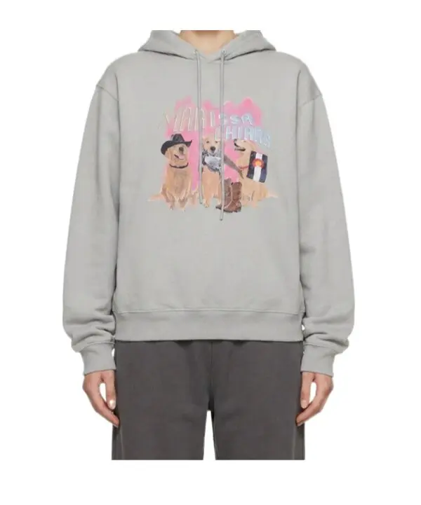 Marissa Chiara Long-sleeved Sweatshirt With Drawstring Hood - Grey