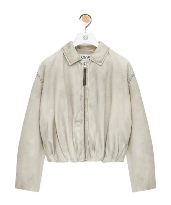 Loewe Draped Denim Jacket - Light Gray