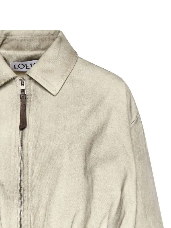 Loewe Draped Denim Jacket - Light Gray