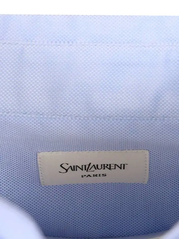 Saint Laurent Classic Oxford Shirt With Button Closure And Dropped Shoulders