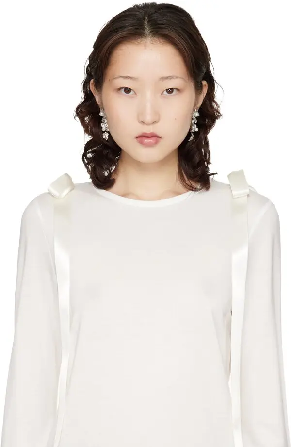 Simone Rocha Crystal And Faux Pearl Cluster Drop Earrings - White