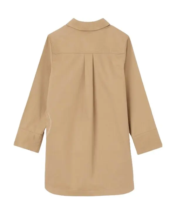 Burberry Long Sleeve Logo Blouse Dress