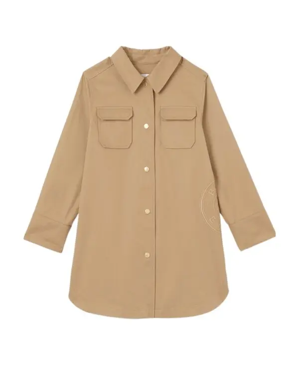 Burberry Long Sleeve Logo Blouse Dress